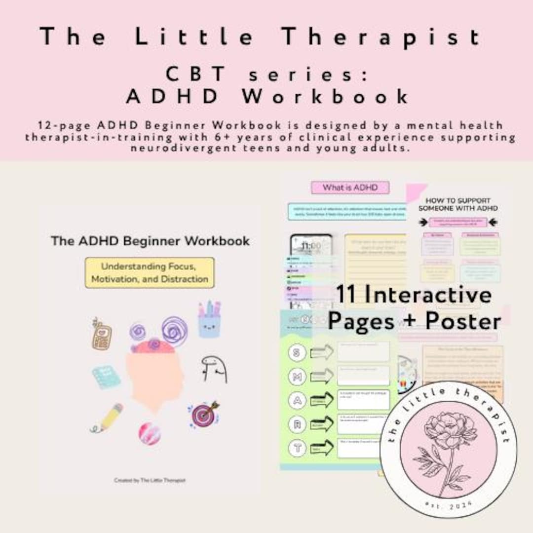ADHD Workbook for Teens & Kids, Time Blindness, Procrastination, Focus ...
