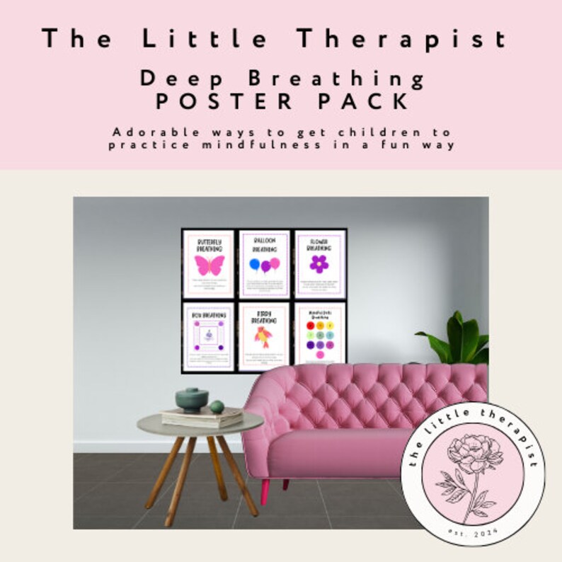 6 Mindful Breathing Posters POSTER PACK - Etsy