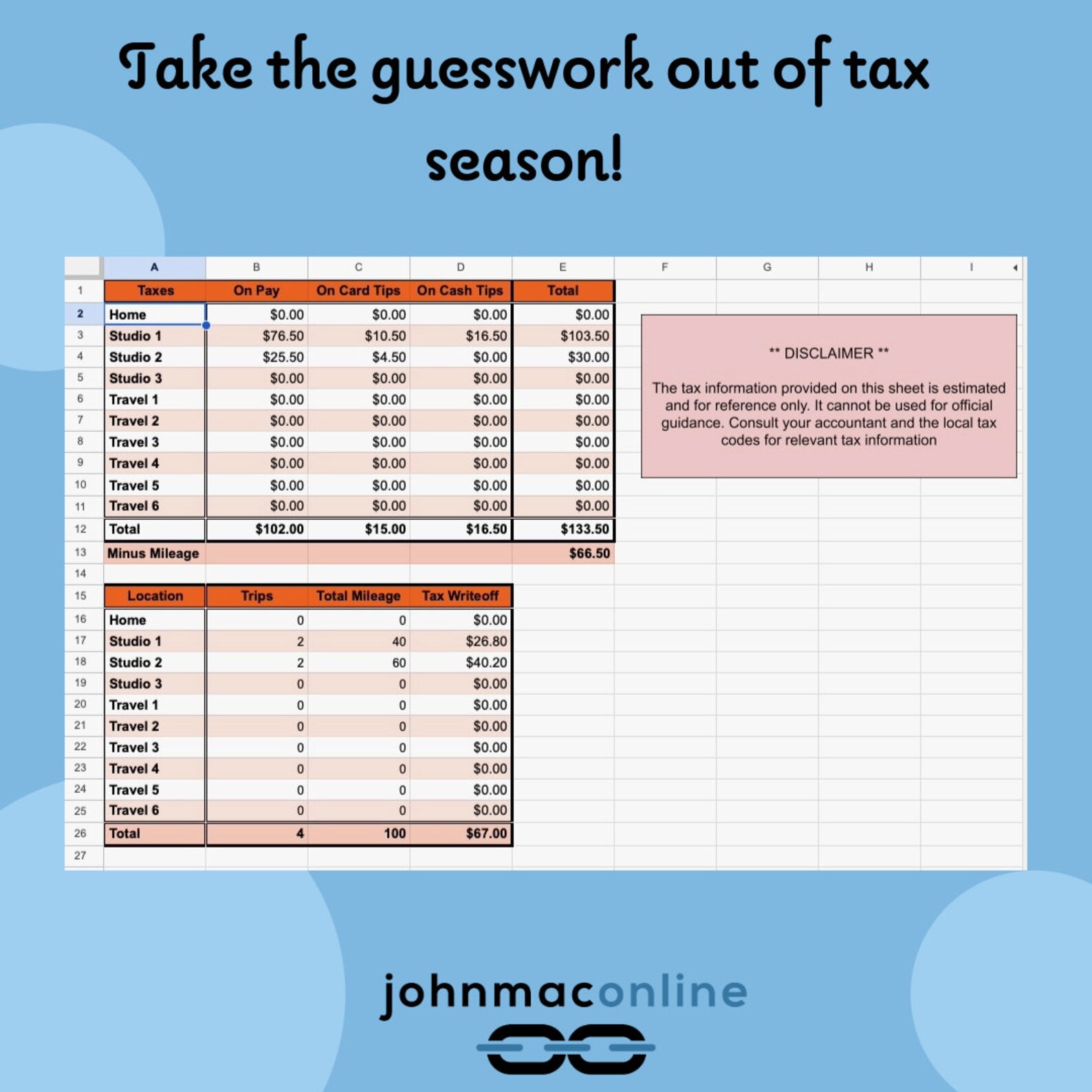 Massage Therapist Income Tracker Spreadsheet - Etsy