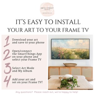 Wildflower Art Digital Download Art for TV, Spring Art Frame TV, Summer ...