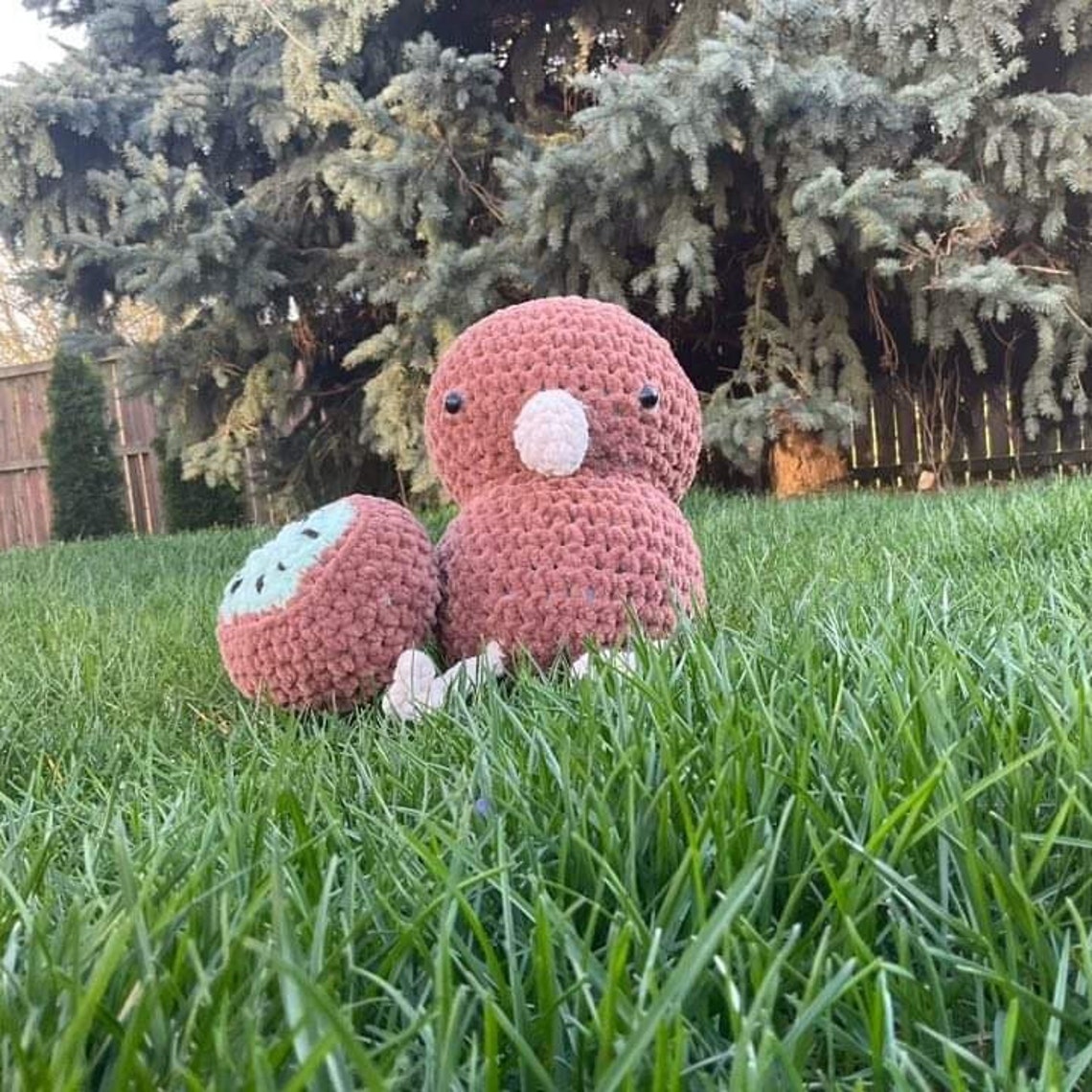 Kiwi Kevin Crochet Bird Plushie by Pumpkinpwuff Handmade Plush Stuffed ...