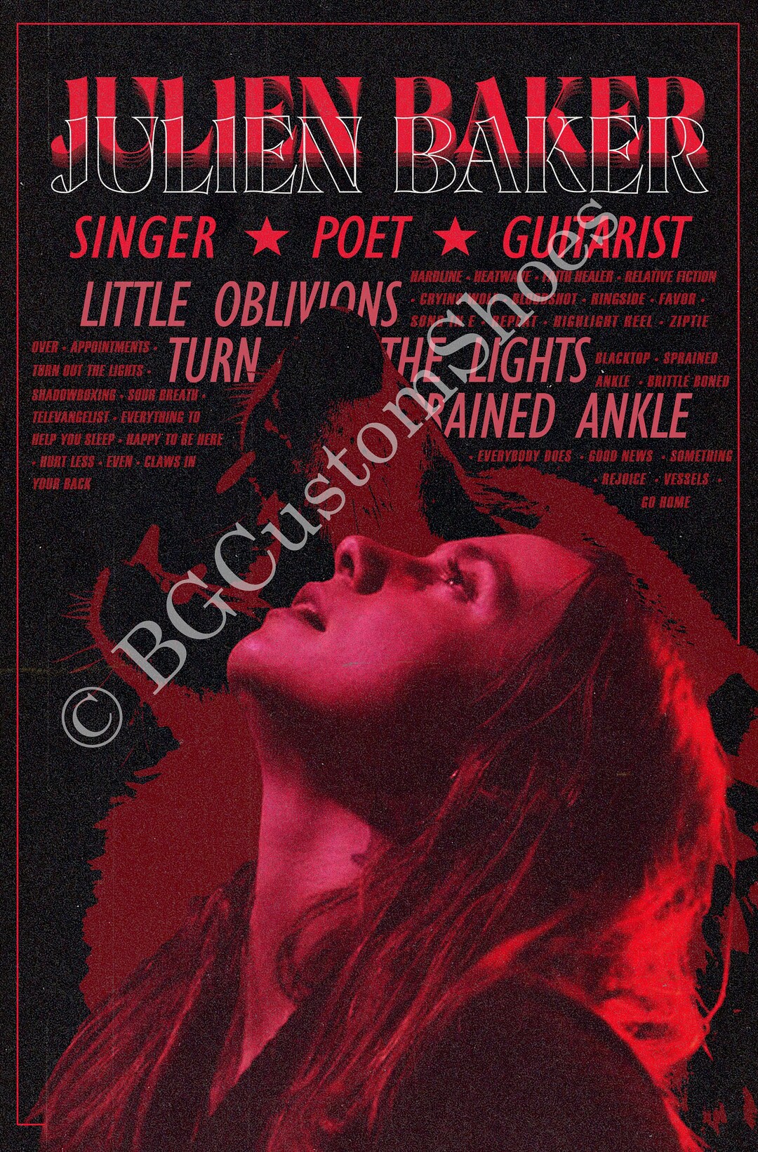 Julien Baker Wolf Print - Custom Made - Etsy