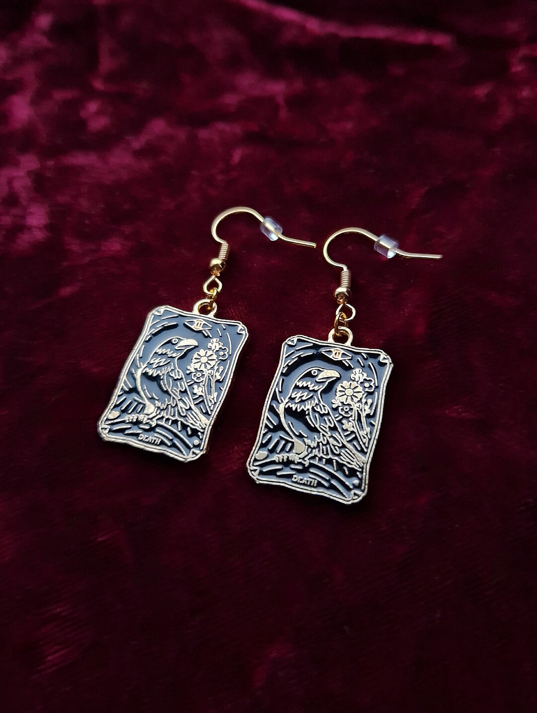Gothic Death Tarot Card Earrings, Whimsigoth, Witchy Jewellery ...