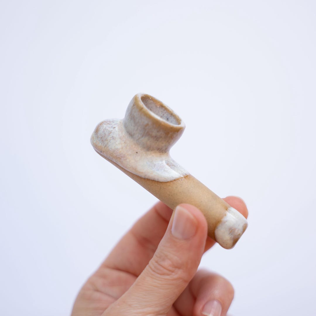 Earthy Pottery Smoking Pipe - Nature Inspired - Handmade Clay Pipes ...