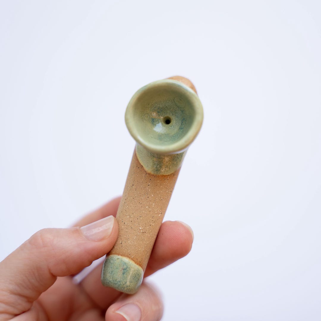 Earthy Pottery Smoking Pipe - Nature Inspired - Handmade Clay Pipes ...