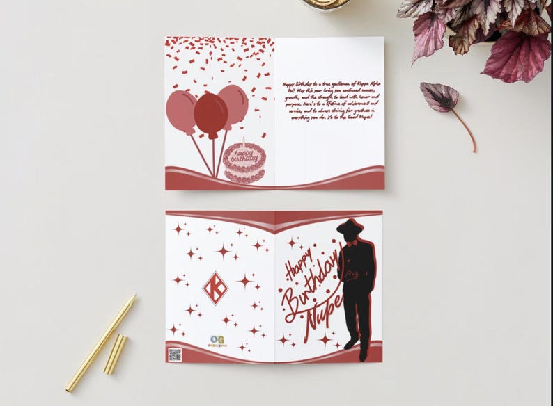 Kappa Alpha Psi Inc. Birthday Card - Happy Birthday Nupe! - Etsy