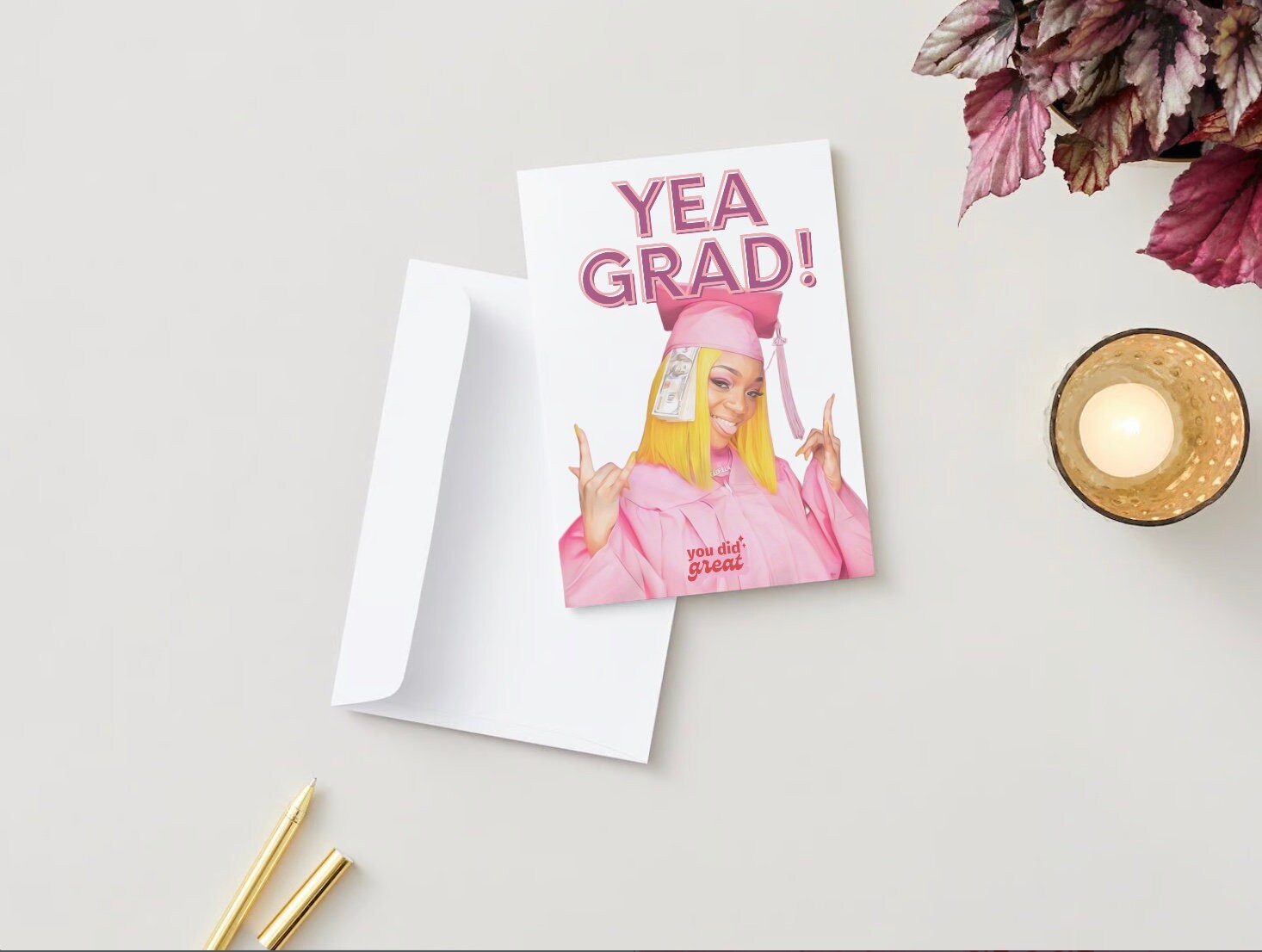 Yea Grad ! Glorilla Graduation Card, Funny Graduation Card, Funny Hip ...