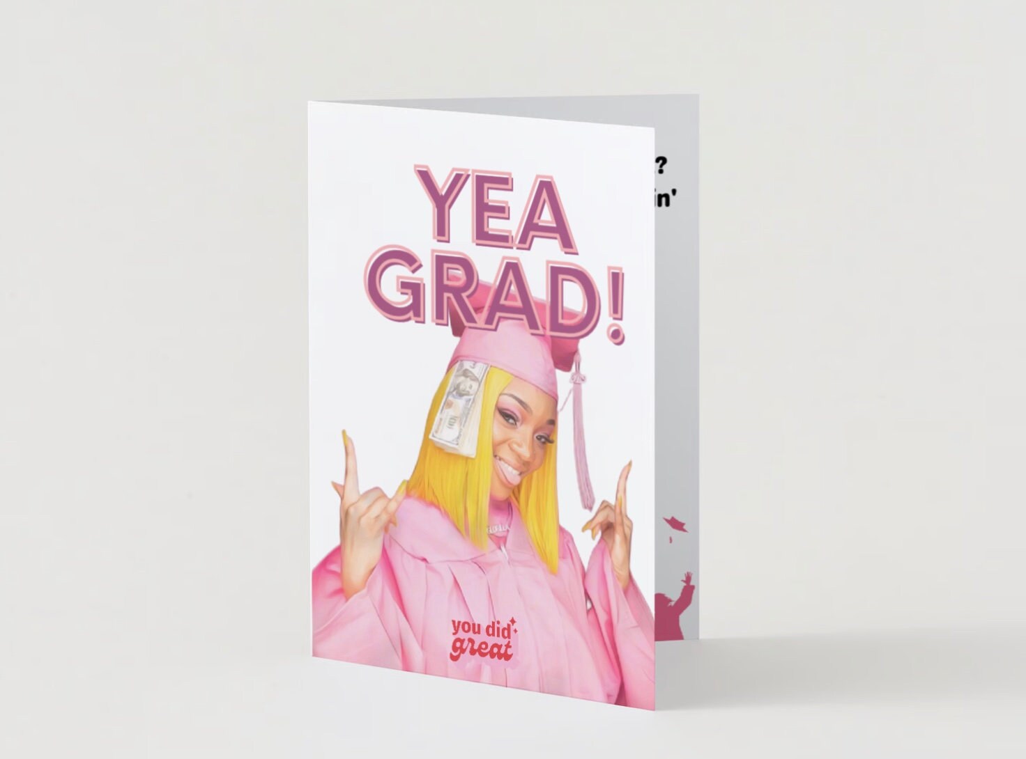 Yea Grad! Glorilla Graduation Card, Funny Hip Hop Card (PNG File) - Etsy