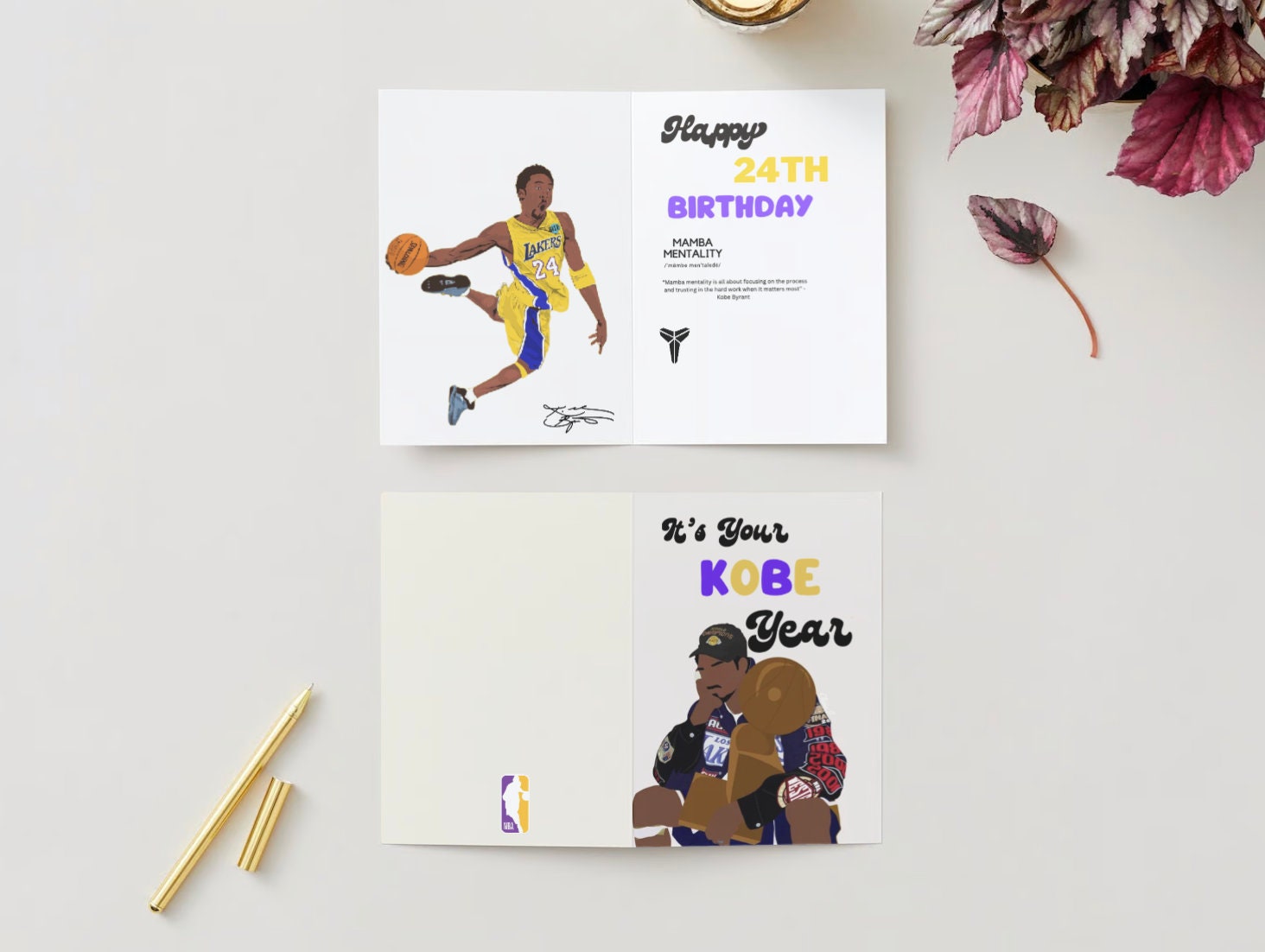 It's Your Kobe Year Birthday Card PNG File Instant Download - Etsy