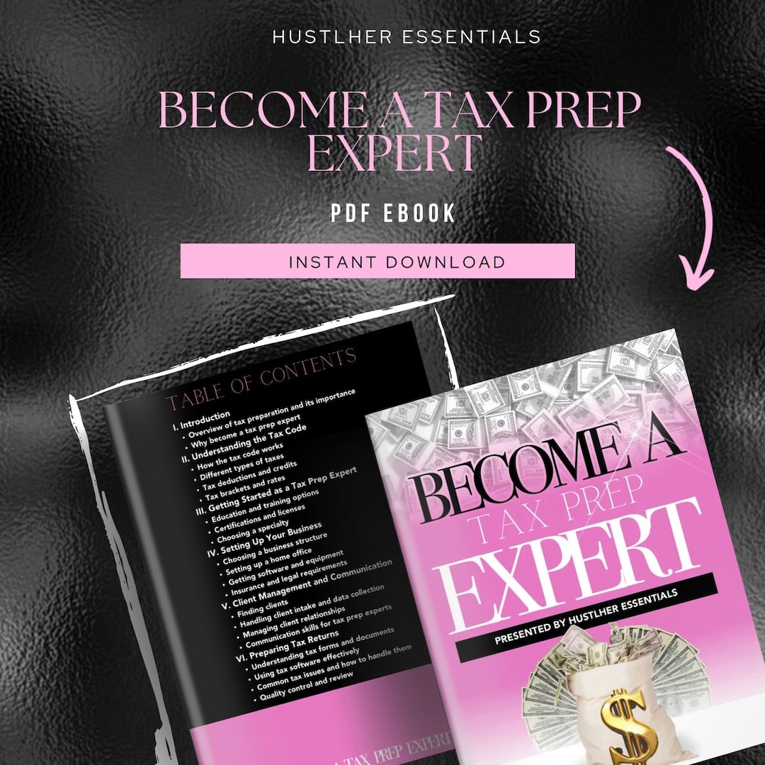 Tax Preparation Ebook, Start a Tax Business, White Label, Ebook, Tax ...