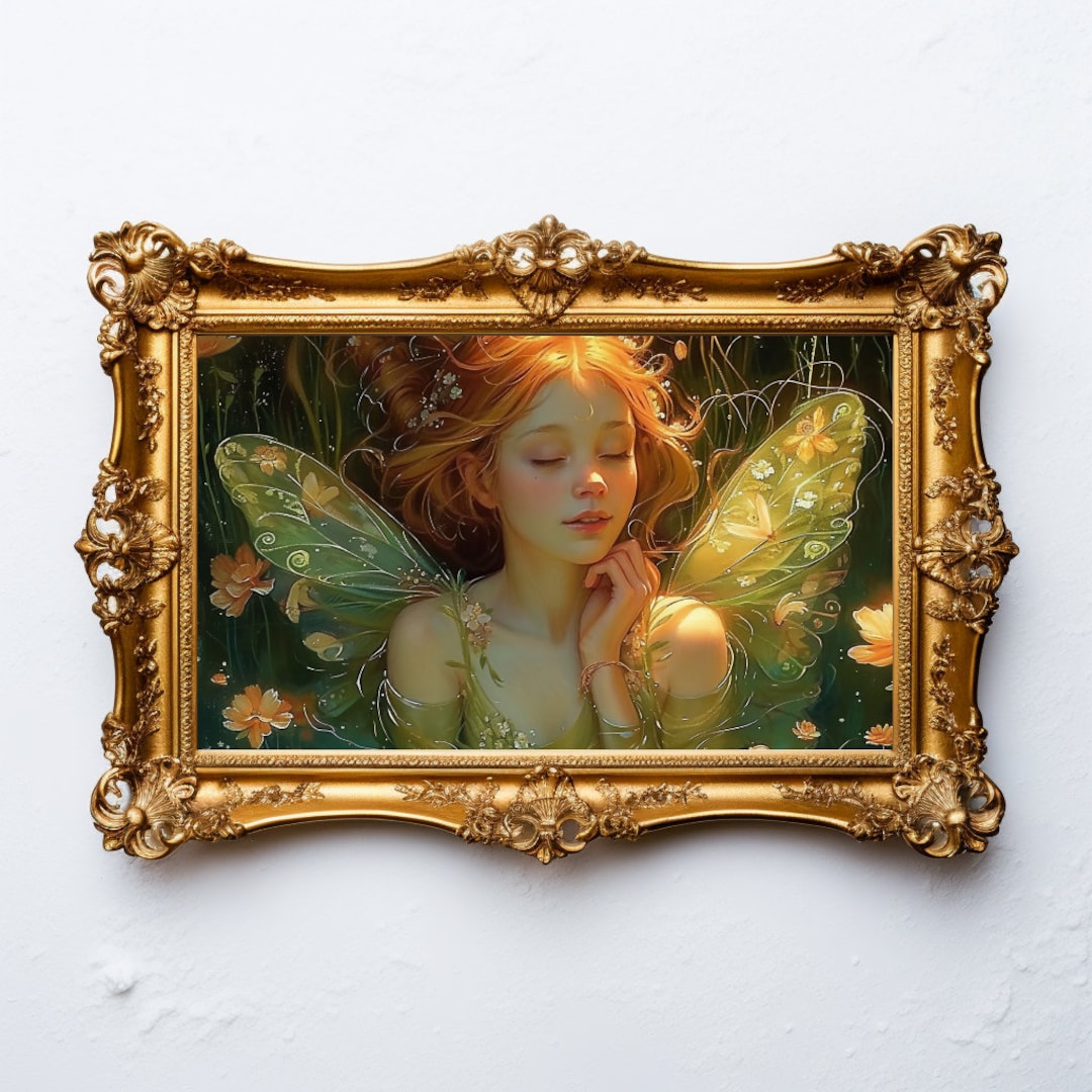 Stardust Fae Floral Fairy, Cottagecore Print, Fairycore Wall Art ...