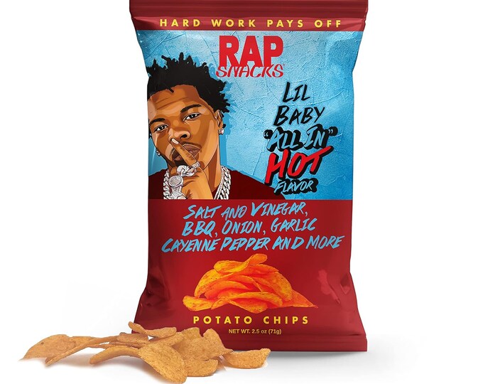 Rap Snacks Lil Baby All in Hot Potato Chips 2.5 Oz Bags Pack of 3 - Etsy