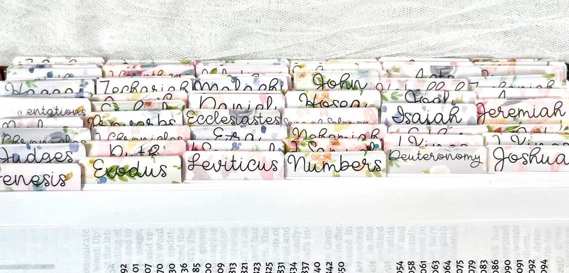 Bible Tabs - Laminated Bible Tabs - Christian Gifts - Bible Study ...