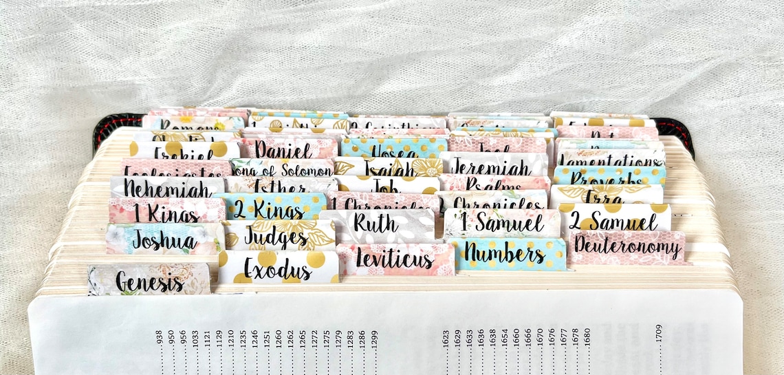 Bible Tabs Laminated Bible Tabs Christian Gifts Bible Study Bible ...