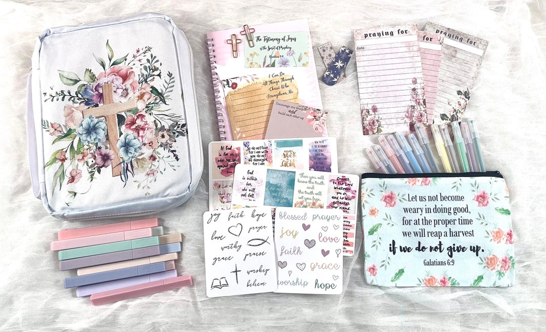 Christian Bible Study Gift Set Devotional Bible Journal Christian Gifts ...