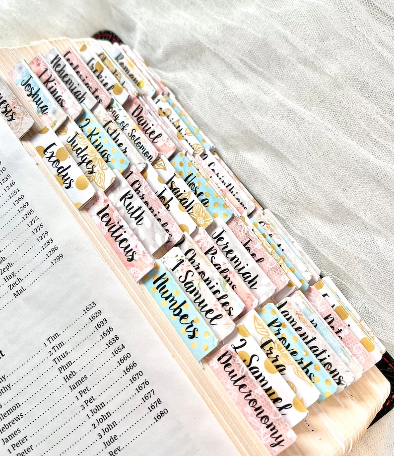Catholic Bible Tabs - Laminated Bible Tabs - Catholic Gifts - Bible ...