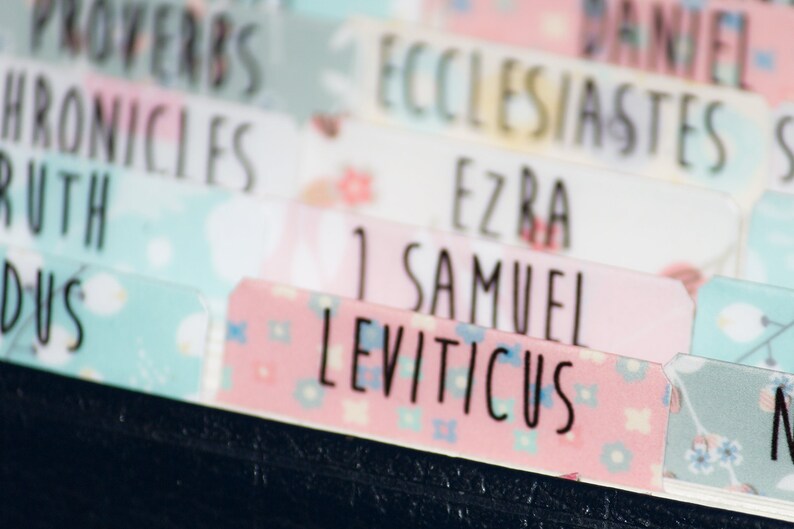 Bible Tabs - Laminated Bible Tabs - Christian Gifts - Bible Study ...