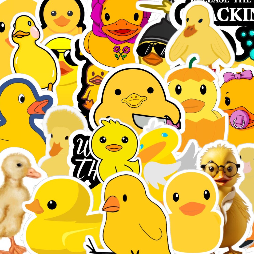 40 Piece Cute Duck Sticker Pack Water Bottle Stickers Laptop Stickers ...
