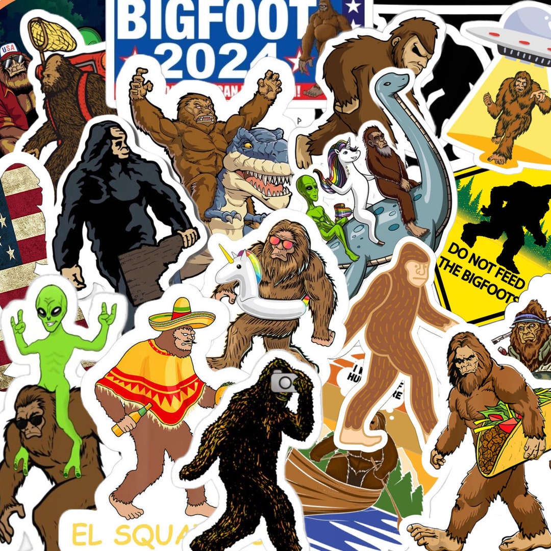40 Piece Bigfoot Sticker Pack Big Foot Stickers Water Bottle Stickers ...