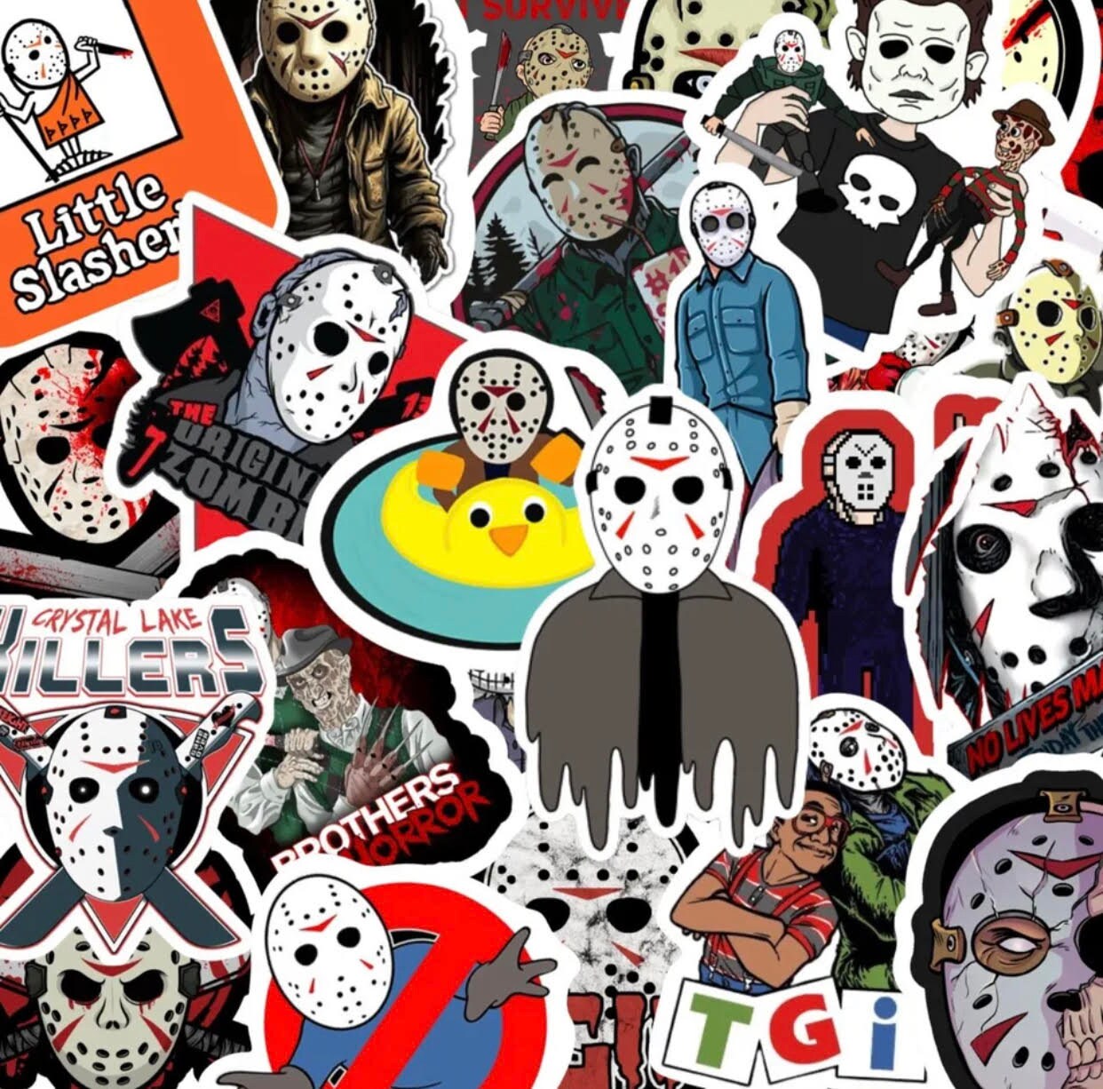 Jason Voorhees Sticker Pack Halloween Stickers Halloween Stickers ...