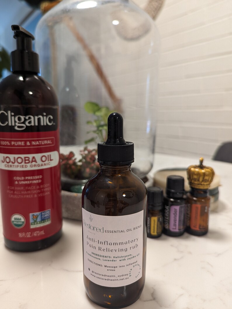 Anti- Inflammatory Pain-relieving Rub 60ml Glass Bottle With Dropper - Etsy