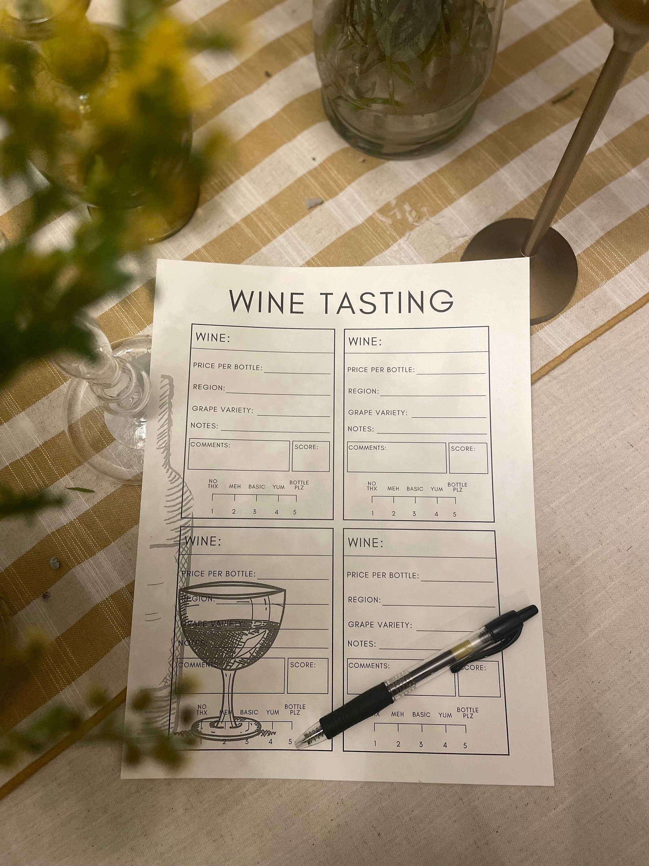 Wine Tasting Game Digital Download - Etsy