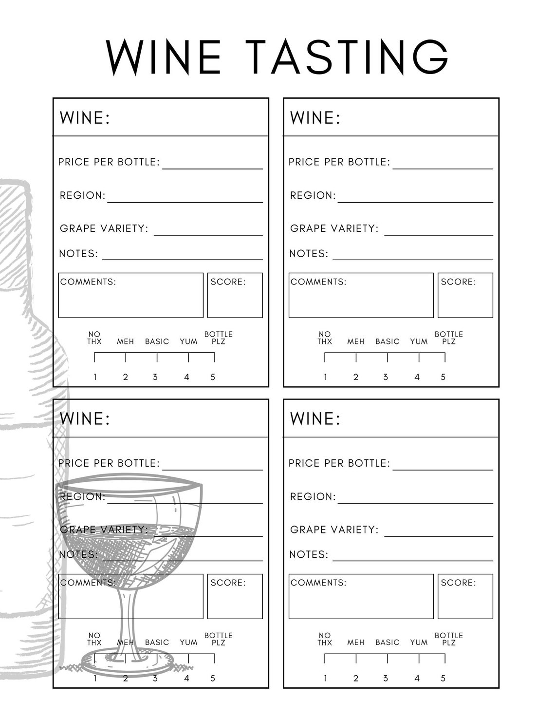 Wine Tasting Game Digital Download - Etsy