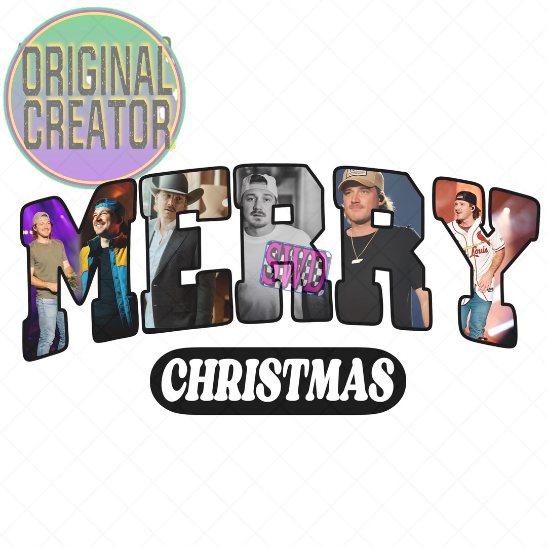 Morgan Wallen Merry Christmas Png, Vintage Merry Christmas Png, Morgan ...
