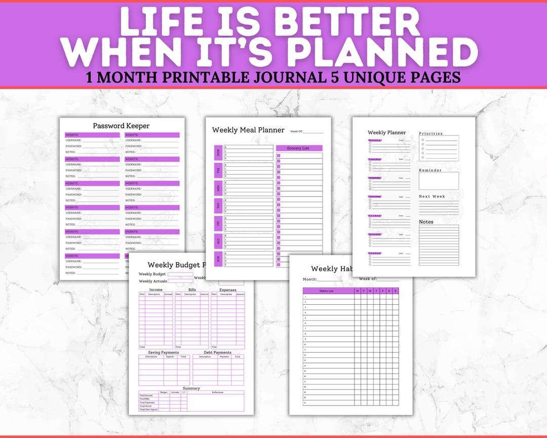 Life is Better When It’s Planned, All in One Planner, to Do, Goals ...