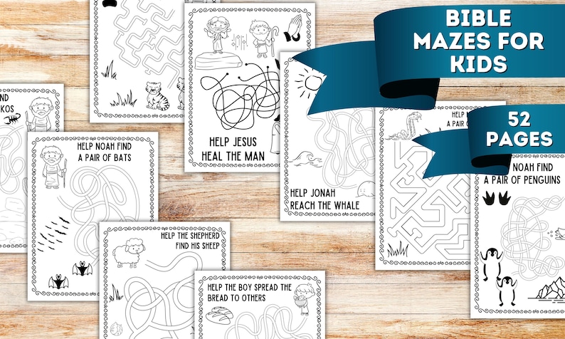 Bible Mazes for Kids, Vol 1, Part1, Over 50 Fun and Faith-filled Mazes ...