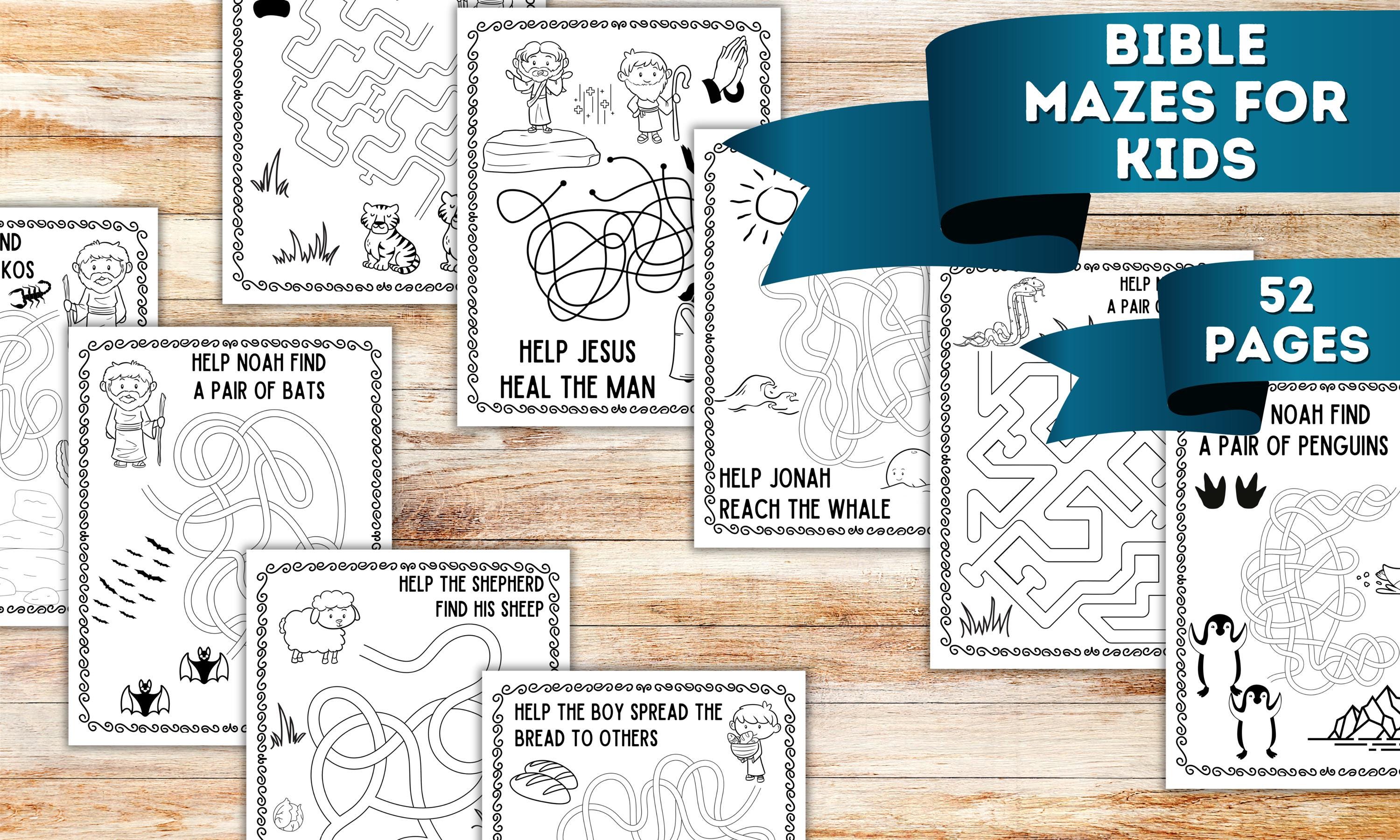 Bible Mazes for Kids, Vol 1, Part1, Over 50 Fun and Faith-filled Mazes ...