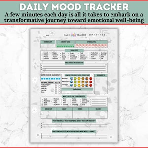 Mood Tracking Journal Explore Emotions, Reflect on Experiences, and ...