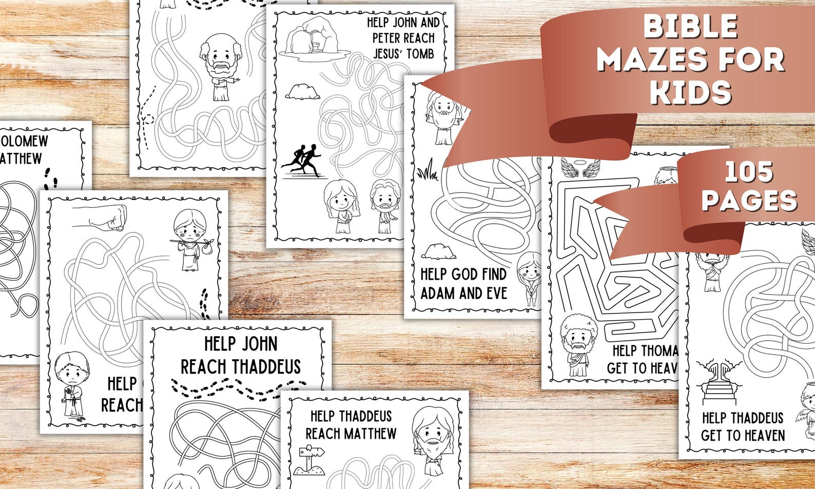 Bible Mazes for Kids, Vol 2, 105 Fun and Faith-filled Mazes, an ...