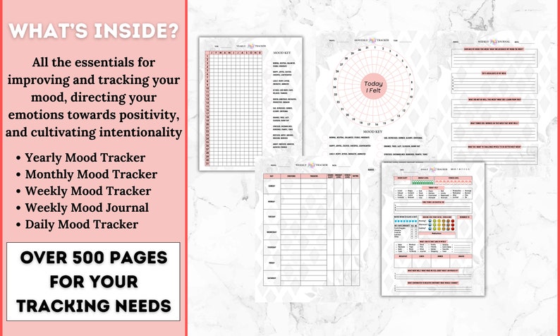 The Daily Mood Tracker Journal for Women, Explore Emotions, Reflect on ...