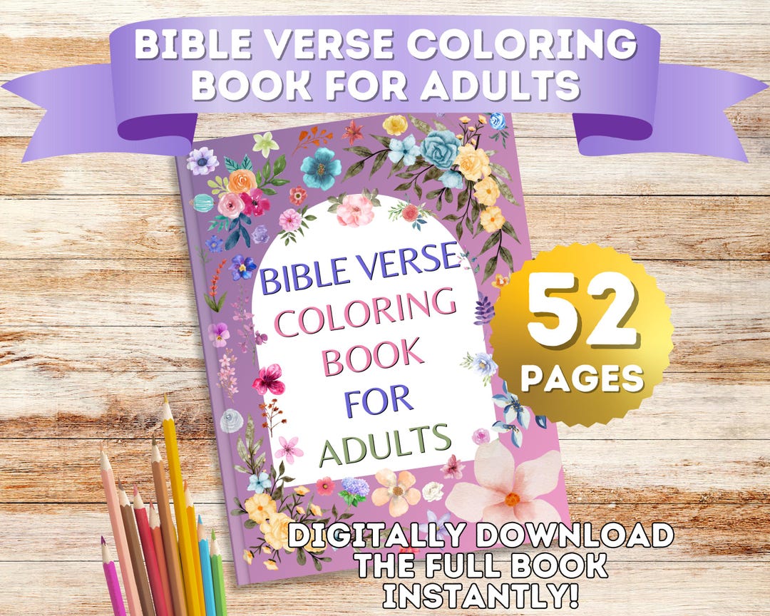 Bible Verse Coloring Book for Adults, 108 Pages of Inspirational Bible Verses & Relaxing Designs ...