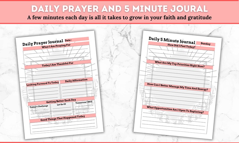 Prayer Journal for Young Men, One Month Printable Journal, 10+ Unique ...