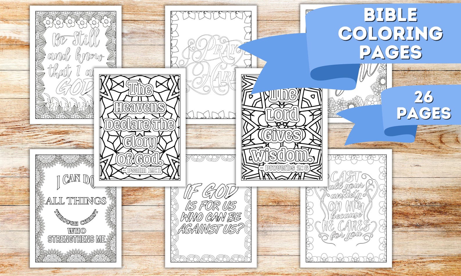 Bible Verse Coloring Book for Girls, Part One, 56 Pages of ...