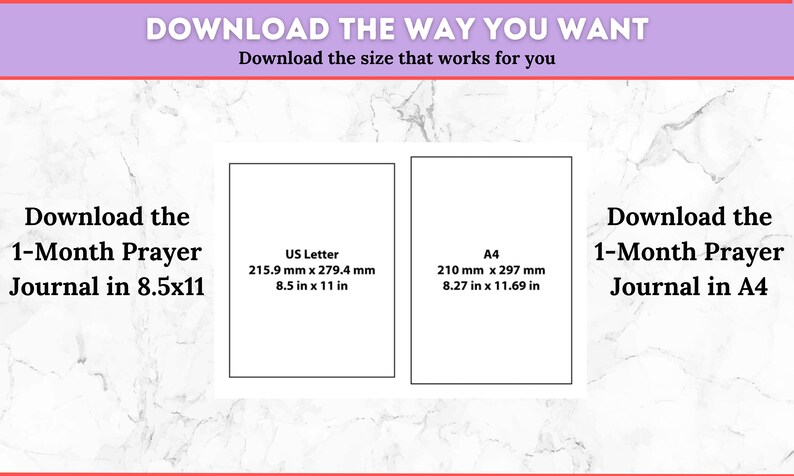 5 Minute Gratitude Prayer Journal, 1 Month Printable Journal, 10 Unique ...