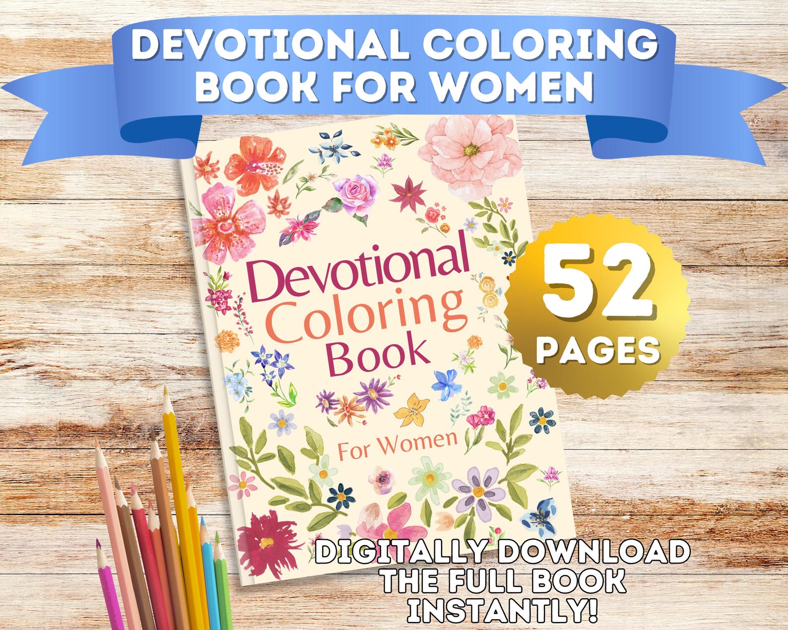 Devotional Coloring Book for Women, 108 Pages of Inspirational Bible ...