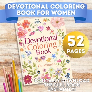 Devotional Coloring Book for Women, 108 Pages of Inspirational Bible ...