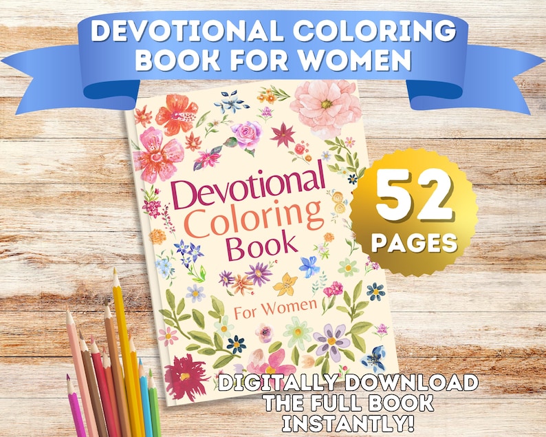 Devotional Coloring Book for Women, 108 Pages of Inspirational Bible ...
