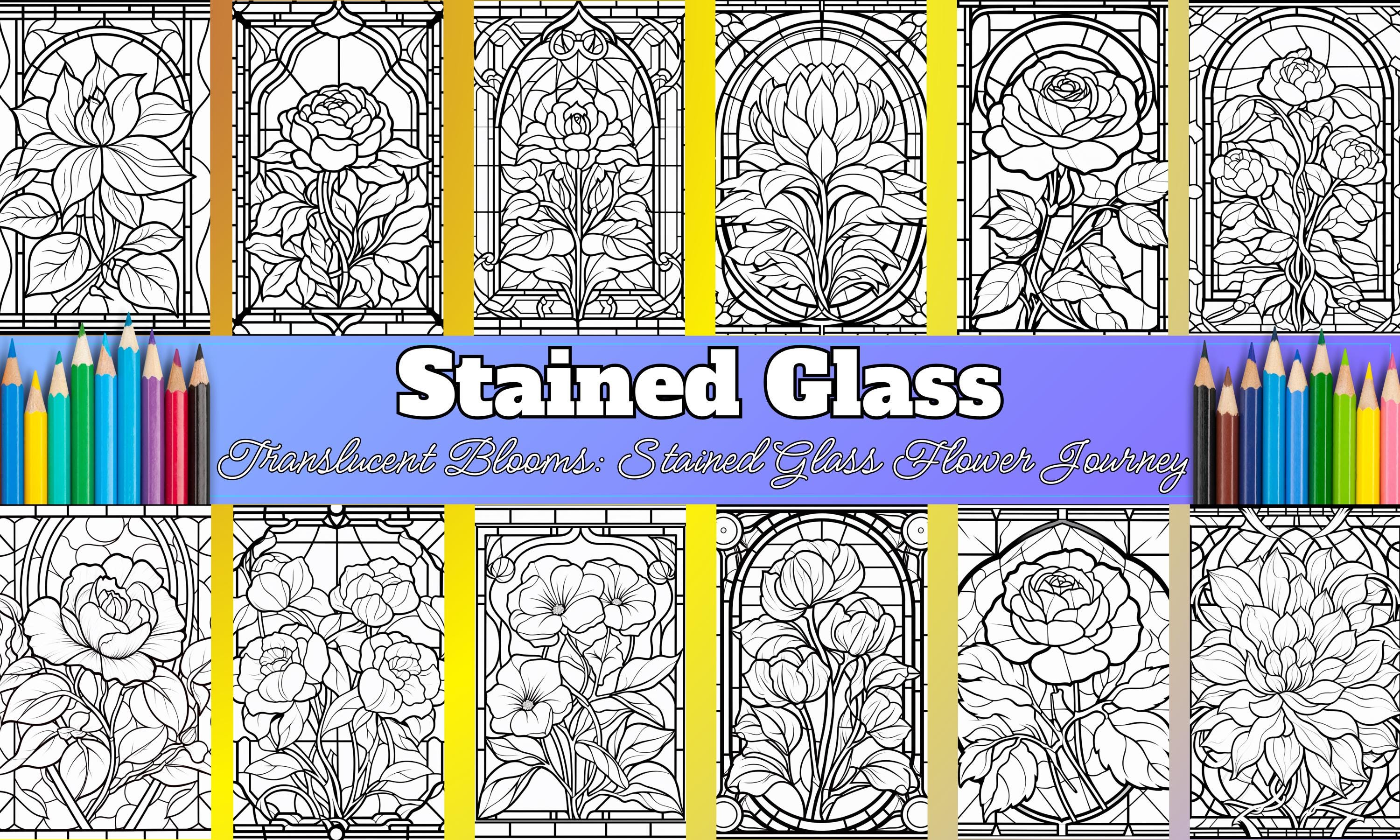 Translucent Blooms, Part 1, Stained Glass Flower Journey, 25 ...