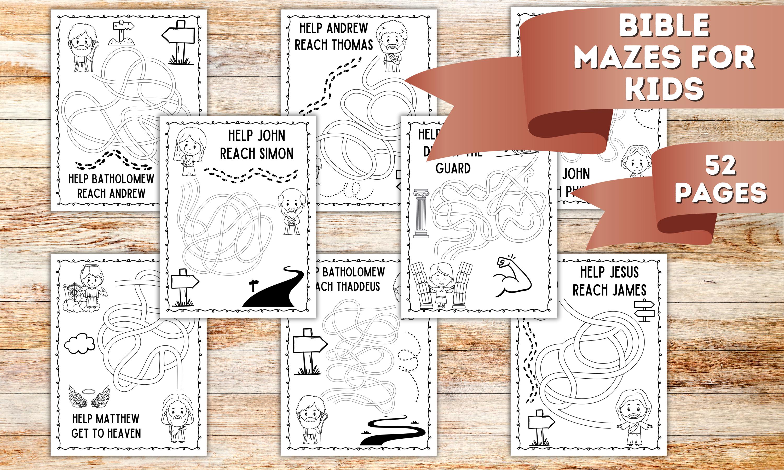 Bible Mazes for Kids Vol 2 Part2 Over 50 Fun and Faith-filled Mazes an ...