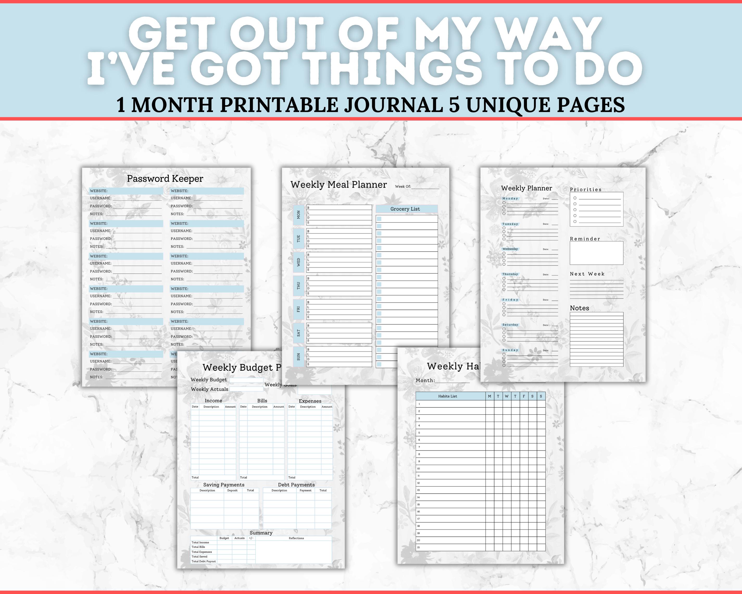 Get Out of My Way, I’ve Got Things to Do All in One Planner, to Do ...