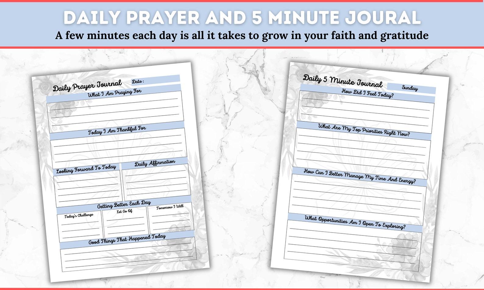 Prayer Journal for Teen Girls, One Month Printable Journal, 10+ Unique ...
