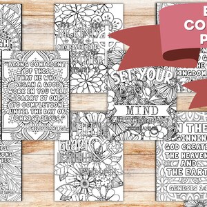 Christian Inspirational Coloring Book for Adults and Teens, Part One ...