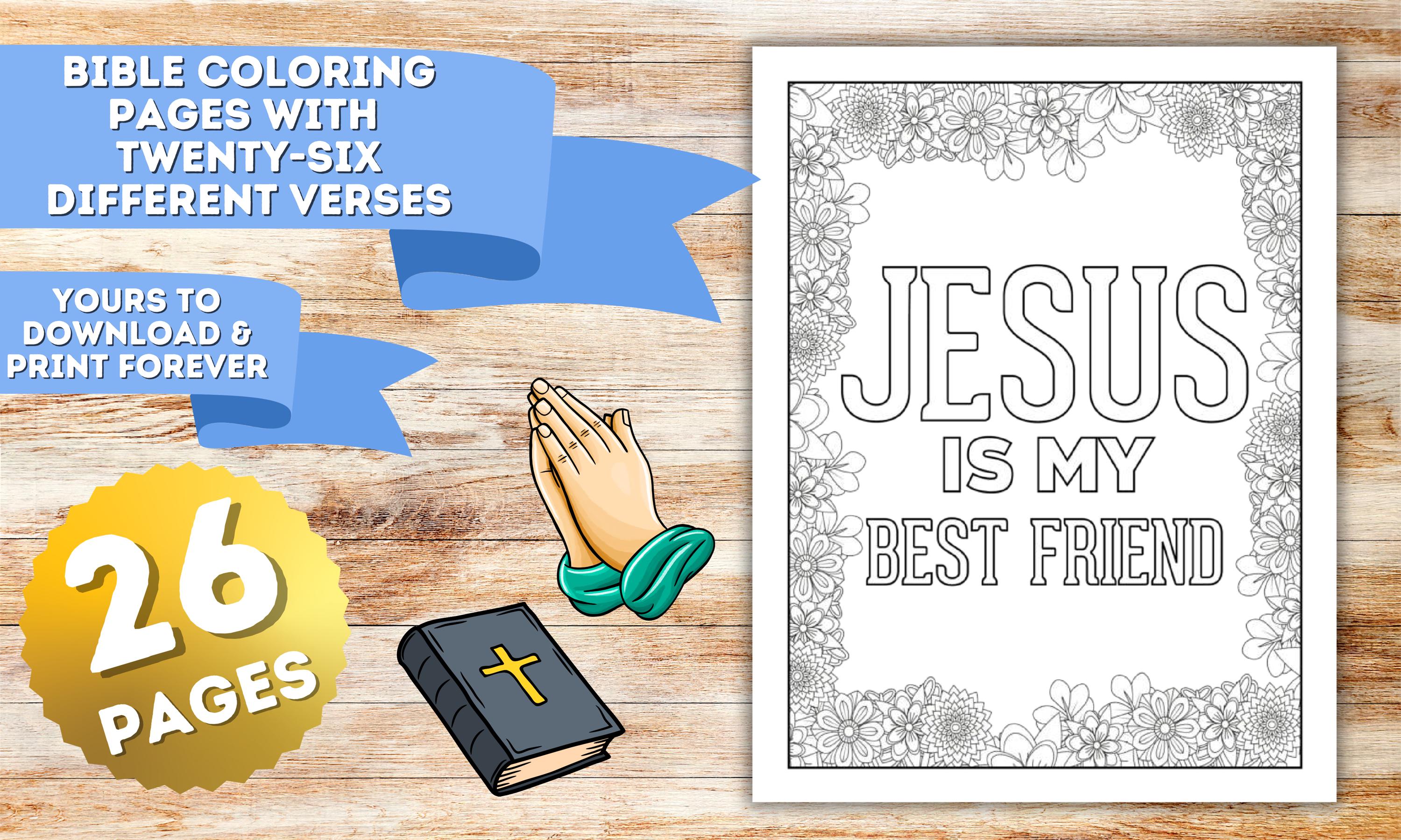 Bible Verse Coloring Book for Girls, Part Two, 56 Pages of ...