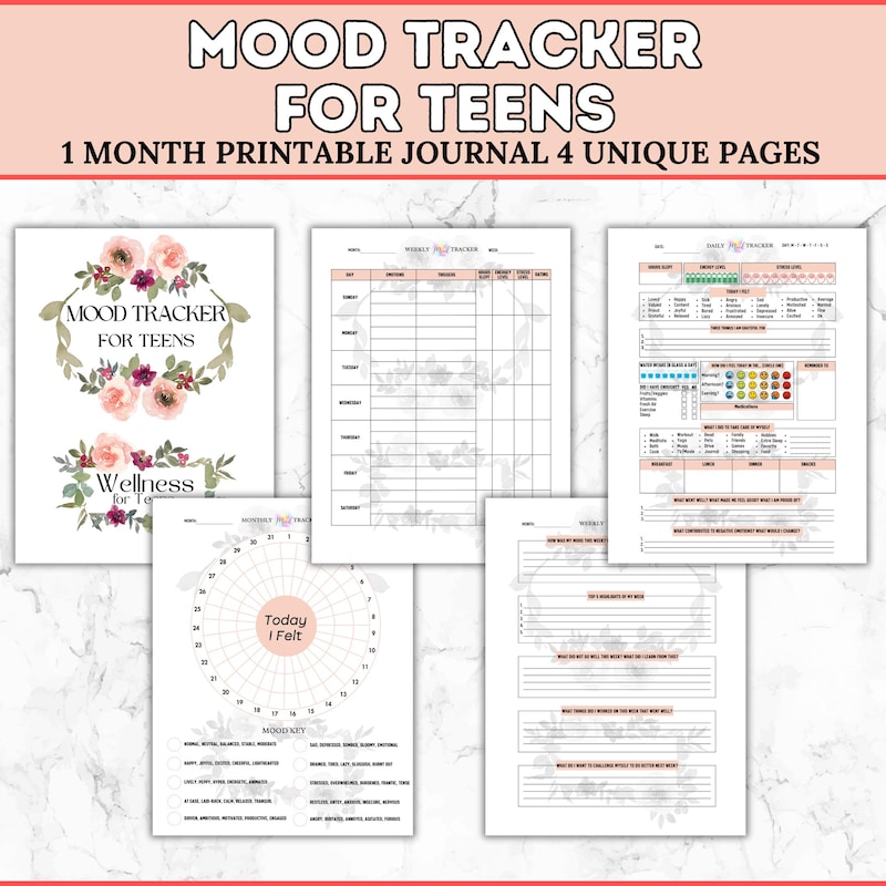 Weekly Mood Tracker - Etsy