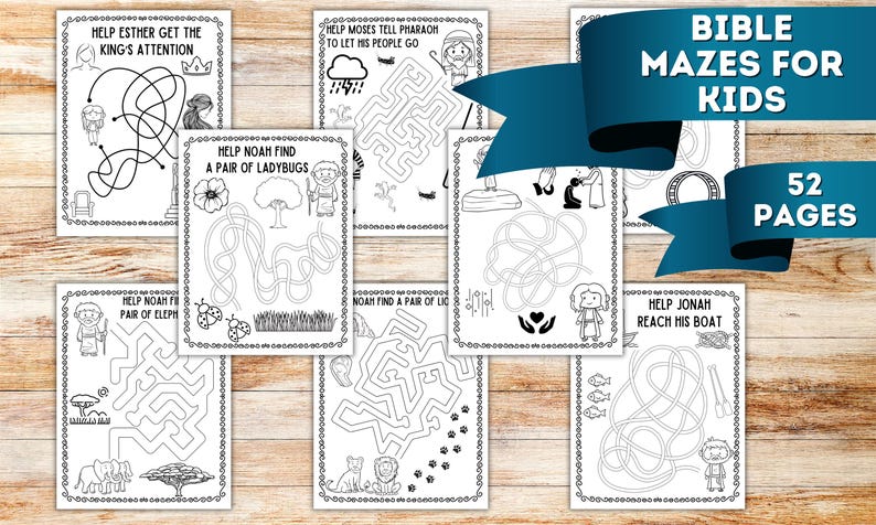 Bible Mazes for Kids, Vol 1, Part1, Over 50 Fun and Faith-filled Mazes ...
