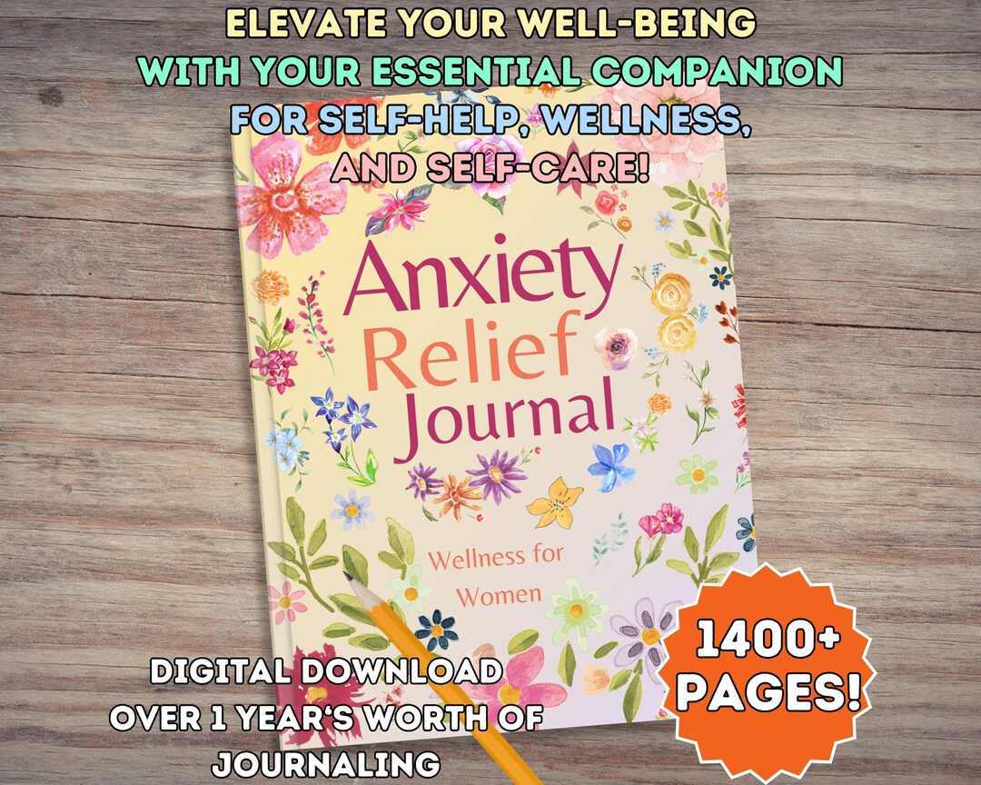 Anxiety Relief Journal, Gift of Mindfulness Love Analysis Progress ...